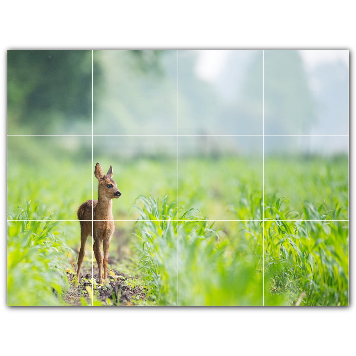 Picture-Tiles.com: Deer Ceramic Tile Wall Mural WAL500470-43XL. 48"W x ...