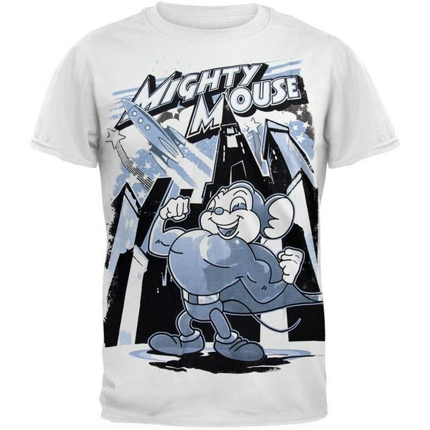 Mighty Mouse - Mighty Mouse - Rocket Mouse Soft T-Shirt - Walmart.com ...