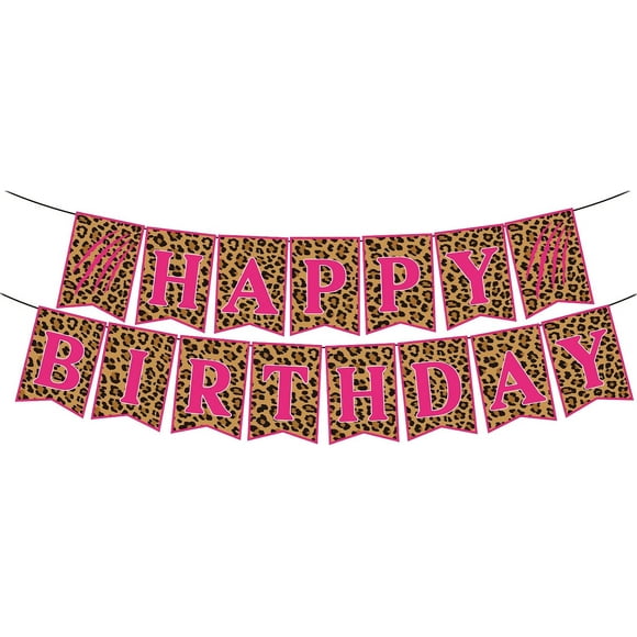 Happy Birthday Leopard Print