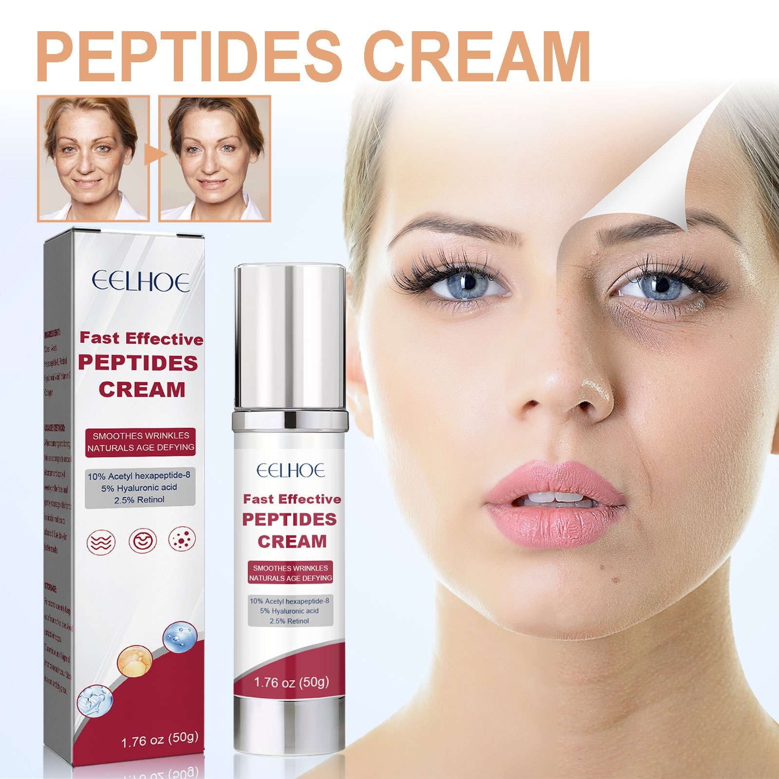 Hot6sl Ofertas de La Semana Crema de Péptidos, Crema Facial Retinol y ...