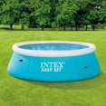 "Intex Easy Set 6' x 20"" Inflatable Kids Swimming Pool with Ring Top ...