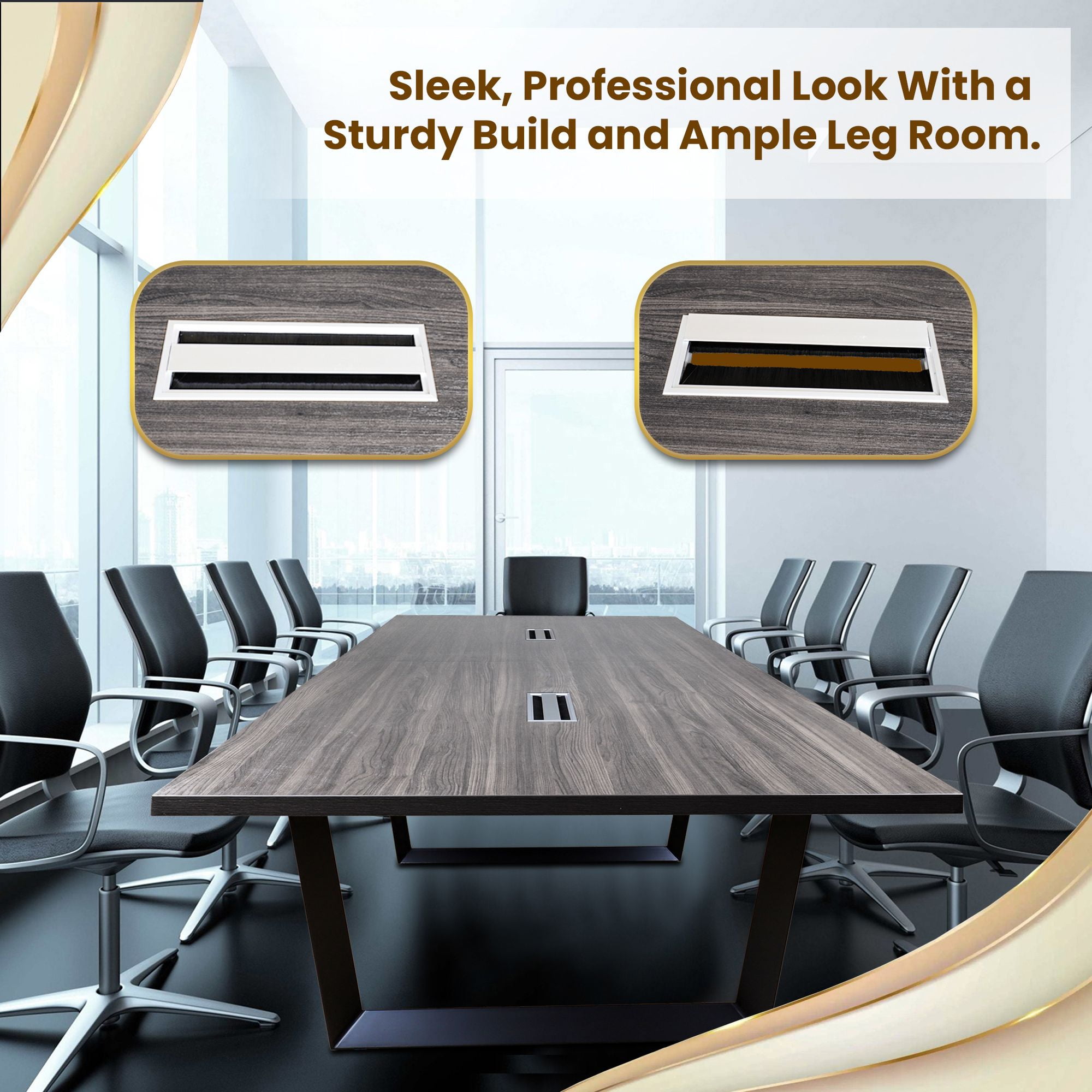 Buy 8 Foot Conference Room Table | Modern, Stylish Boardroom Desk with ...