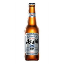Asahi Super Dry 0.0% (Pack of 24) (1 Case) 11.2oz Bottles Non Alcoholic Alcohol Free Japanese ...