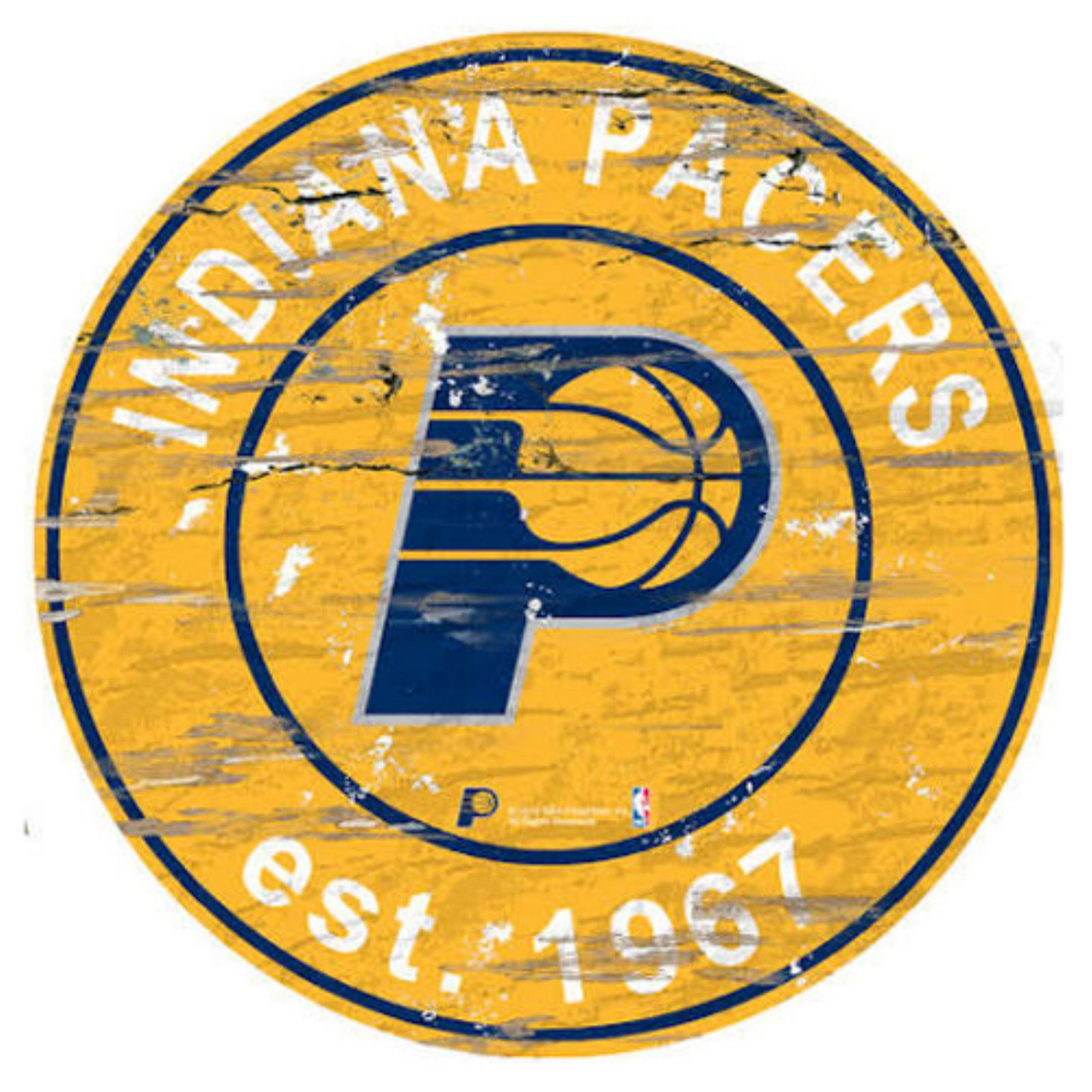 Fan Creations NBA Distressed Round Sign - Walmart.com