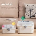 Medicine Storage Box 2 Layer First Aid Bin with Handle Tray Emergency ...