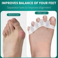 Bunion Corrector Silicone Toe Separator Splint 5 Hole Chain Wearable ...