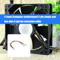 Easy Installs 3Pin Fan Extension Cable for PC Case Layouts Connectings ...
