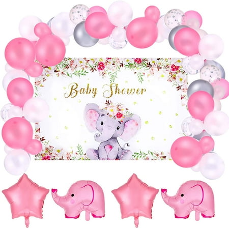 Pink Elephant Theme Decorations Includes Pink Elephant Theme Baby ...