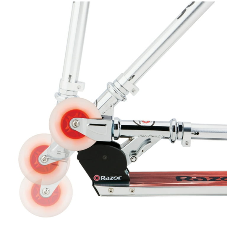 Razor Spark Ultra Folding Kick Scooter - Red, LED Light-up Razor Spark Ultra Folding Kick Scooter - Red, LED Light-up