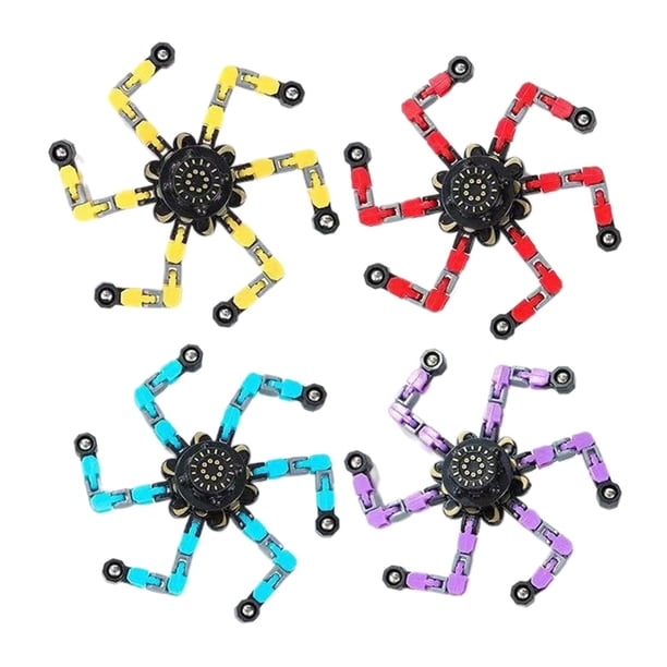 lionlar 4 Pieces Fingertip Gyros DIY Transformable Chain Robot for ...