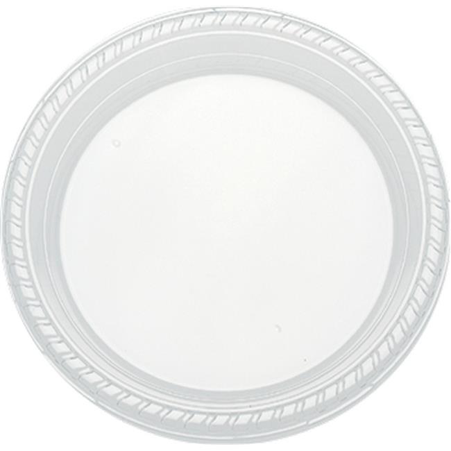 Solo. Cup PST75 7.25 in. Heavy Weight Polystyrene Plastic Plate - Clear ...