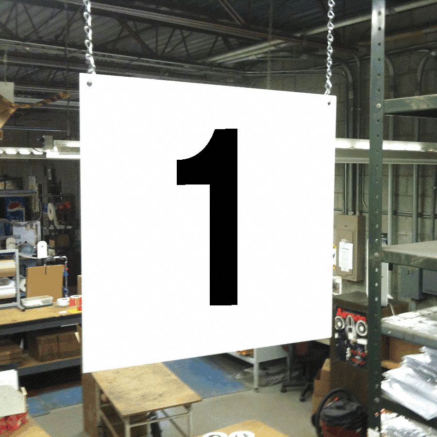 Stranco Hanging Aisle Sign,Legend 1 HPS-FS1212-1 - Walmart.com