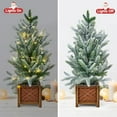 2 Ft Prelit Tabletop Mini Christmas Tree, Battery Operated Artificial ...