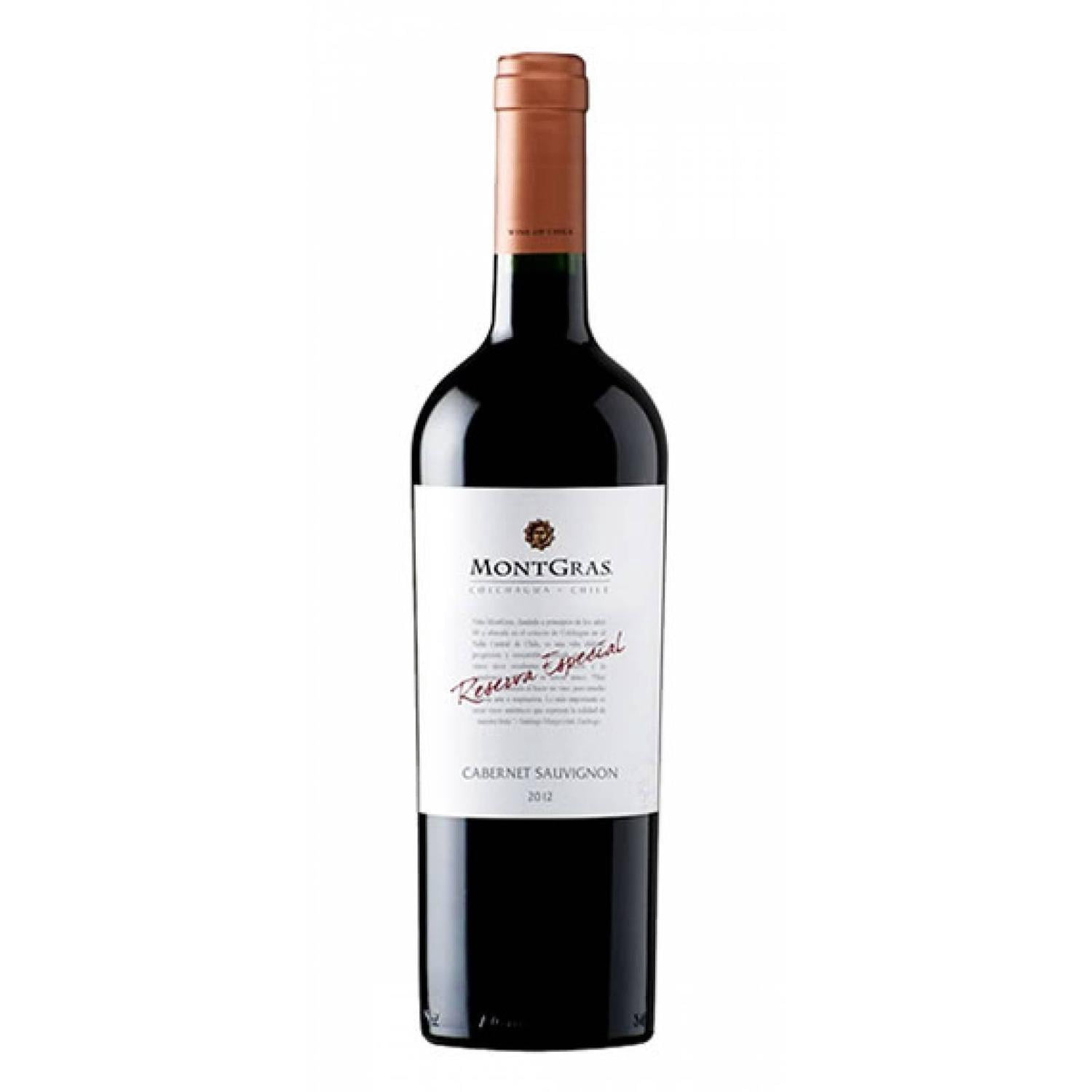 Caja de 12 Vino Tinto Montgras Reserva Especial Cabernet Sauvignon 750 ...