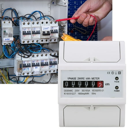 Power Meter Watt Meter DDS548C Watt Hour Meter Single Phase 4P 230V ...