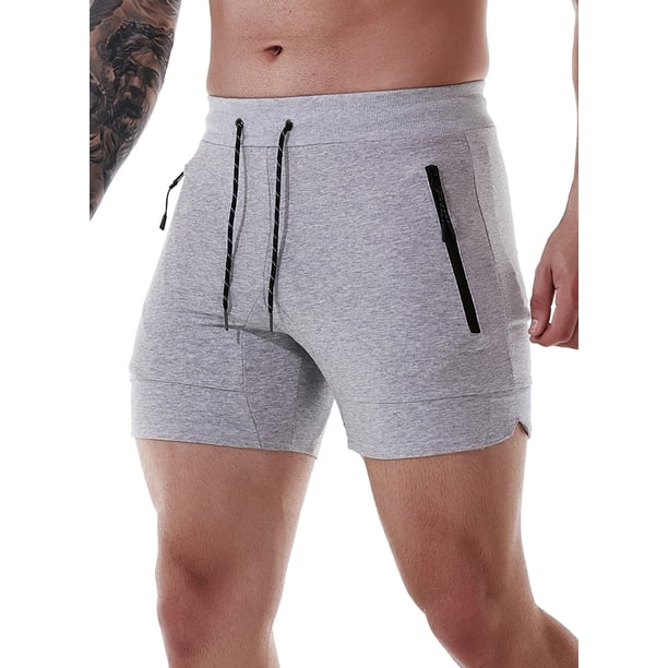 Hood Crew Men's Workout Shorts with Pockets Gym Slim Fit Jogger Traning ...
