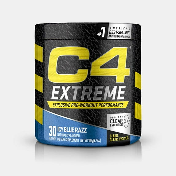 Cellucor C4 Extreme Pre-Workout Powder + Icy Blue Razz + Energy ...