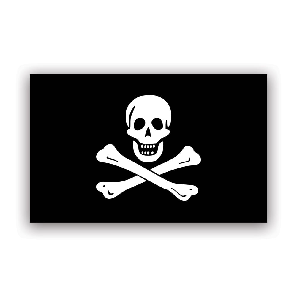 Jolly Roger Edward of England Flag Sticker Decal - Self Adhesive Vinyl ...