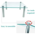 6 Pack Tempered Glass Cake Stands Set: 9", 11", 13" Round & Rectangular ...