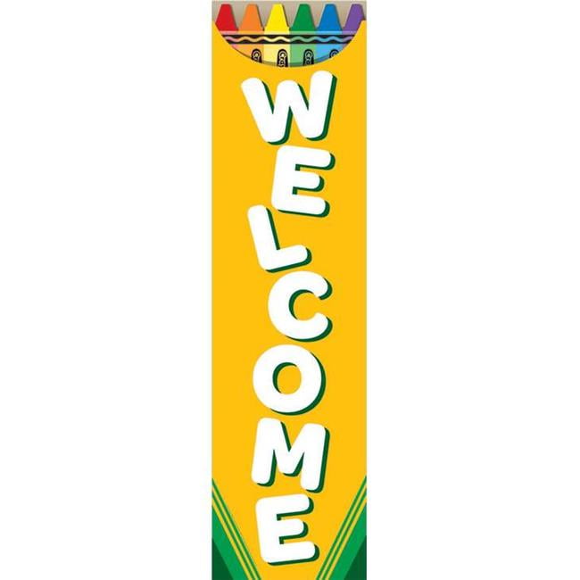 Eureka EU-849345 12 x 45 in. Crayola Vertical Welcome Banner - Walmart.com