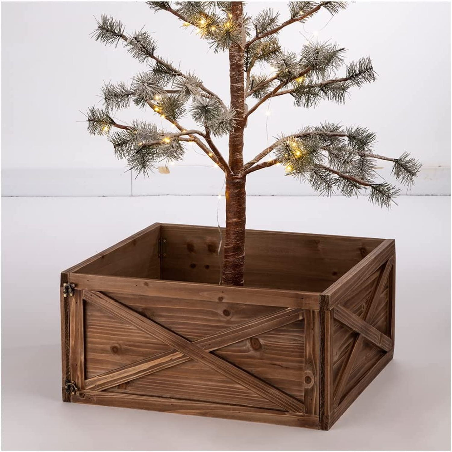 Natural Wooden Tree Collar Christmas Tree Skirt Tree Box Tree Stand ...