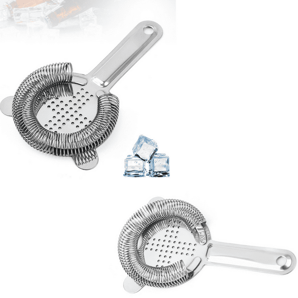 2 stainless steel ice filter ice separator cocktail mixer coffee milk ...