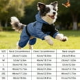 Dog Winter Clothes Waterproof 4-Leg Onesie with Hood Metal Leash Clip ...