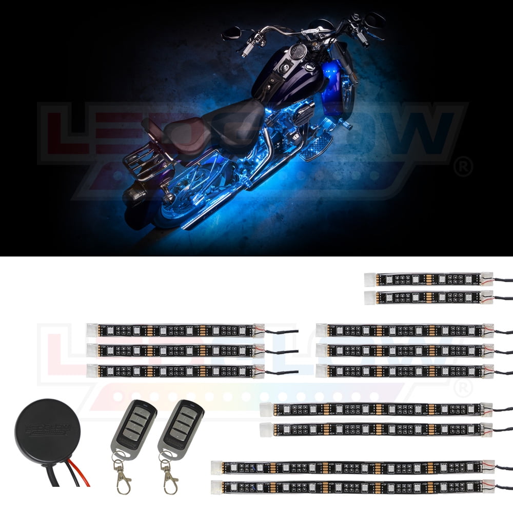 LEDGlow 12pc Advanced Ice Blue SMD LED Motorcycle Light Kit - Walmart ...