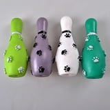 SPRING PARK Bowling Pin Dog Toys Squeaky Rubber Bouncing Rolling Fetch ...