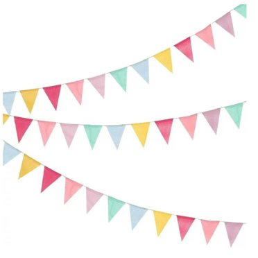 100' Multi Color Flag Pennant Banner Party Decor - Walmart.com