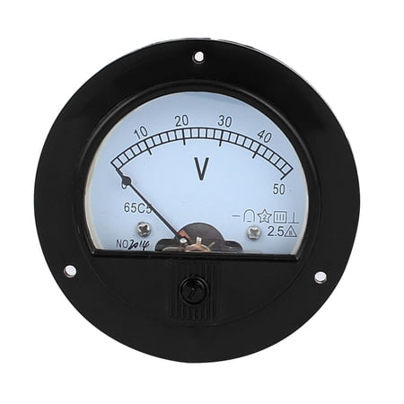 DC 50V Analog Panel Measuring Gauge Class 2.5 Voltage Meter Voltmeter ...