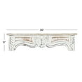 DecMode 36" x 6" Distressed 1-Tier White Scroll Wall Shelf - Walmart.com