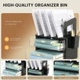 Black 5 pc Desktop Organizer Multi-functional Home Office Storage ...