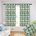 Bigfoot and Forest Green Pattern Blackout Curtains,Triple Weaved Fabric ...