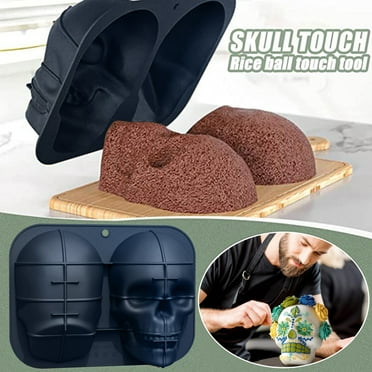 Large Skull Cake Pan Silicone Molds, 6 Cavity Halloween Skull ...