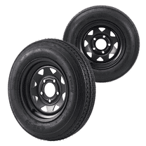 2 Pack 4.80-12 Trailer Tire, 4.80x12 6PR Trailer Tires with 12" Rims,5 ...