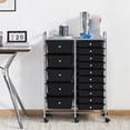 15 Drawer Rolling Storage Cart, Multipurpose Mobile Organizer with ...