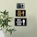 Classic Framed Male Locker Room Sign (Blue) - Medium - Walmart.com