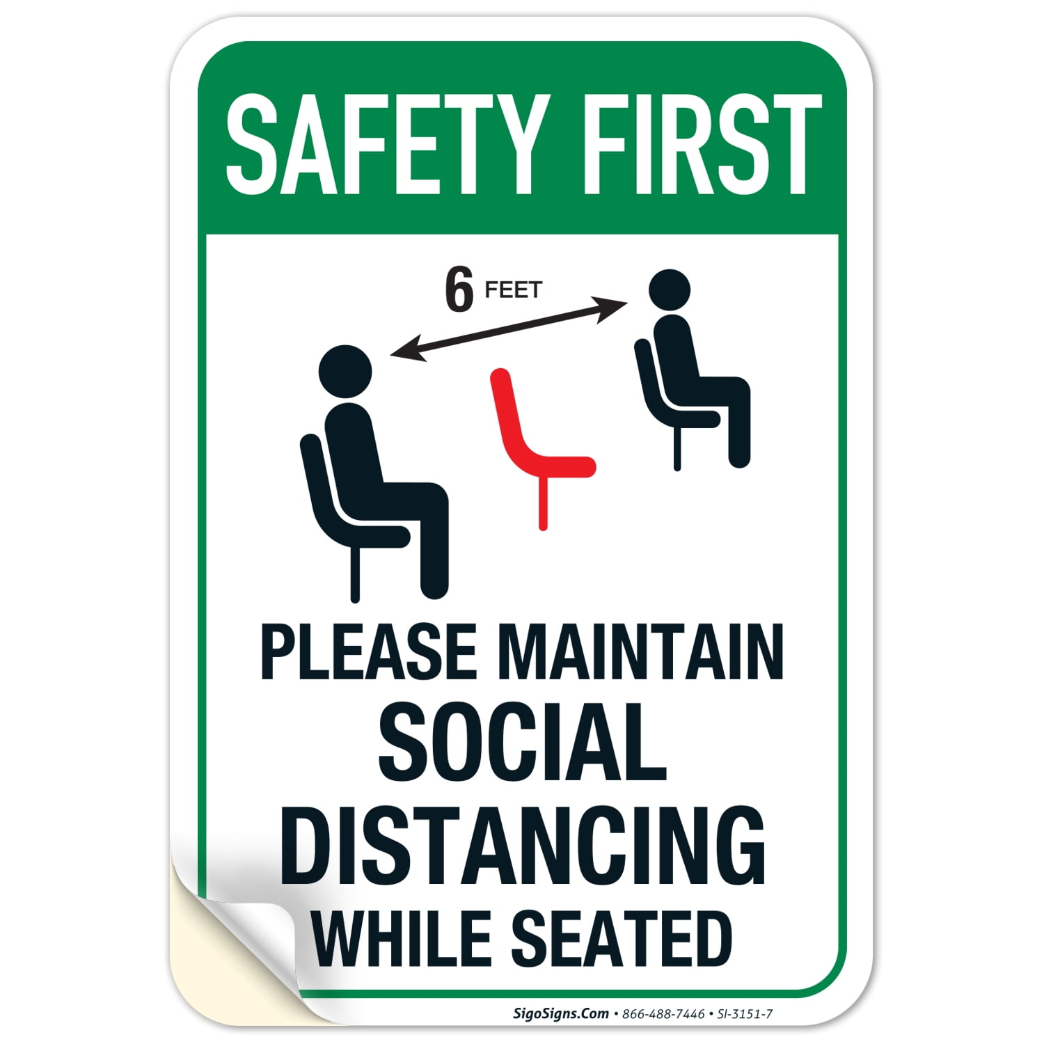 Social Distancing Sign, Bilingual Social Distancing Sign, English ...