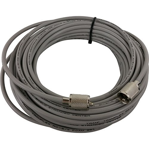 Tram RG8X 95% Shielded Coax Cable with hand soldered PL-259 for Cb ...
