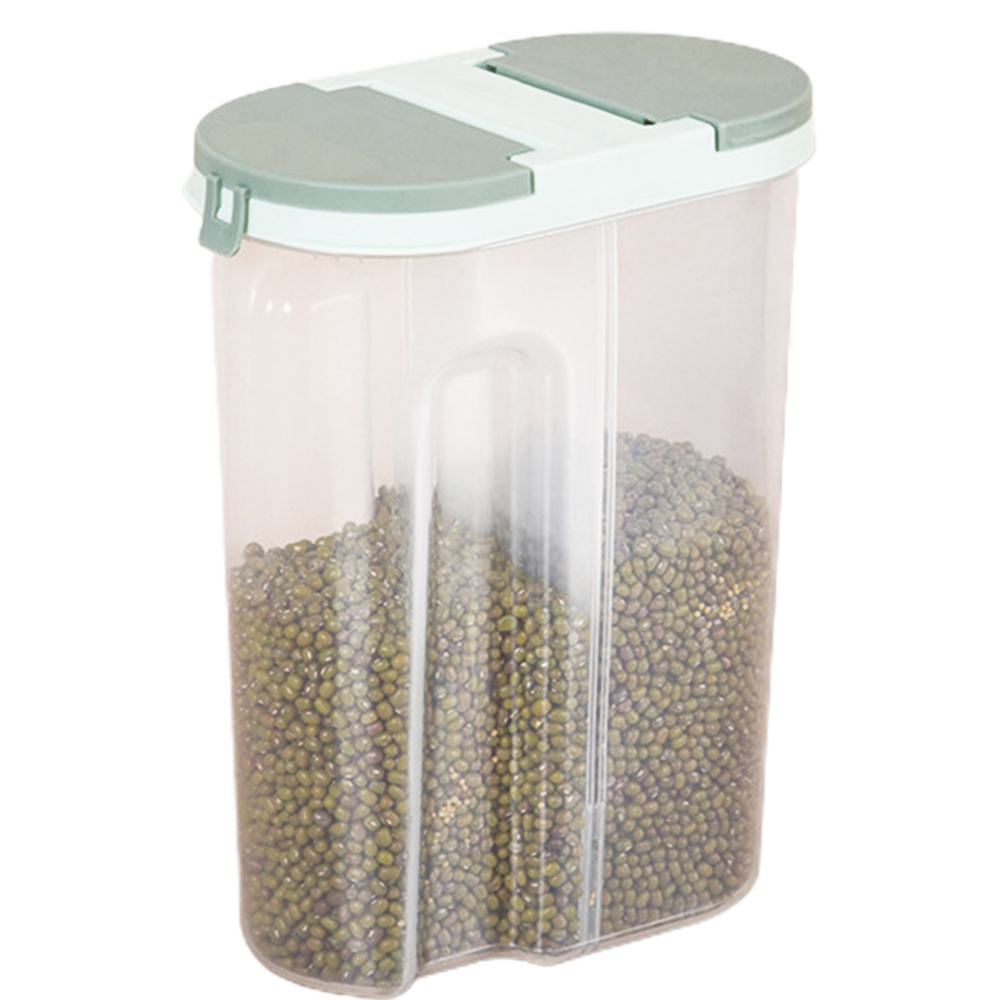 Rice Storage Barrel Dispenser Plastic Clear Dry Goods Container for ...
