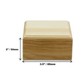 Mini Wood Craft Box 3.5 Inch, Unfinished, Hinged Lid and Magnetic ...