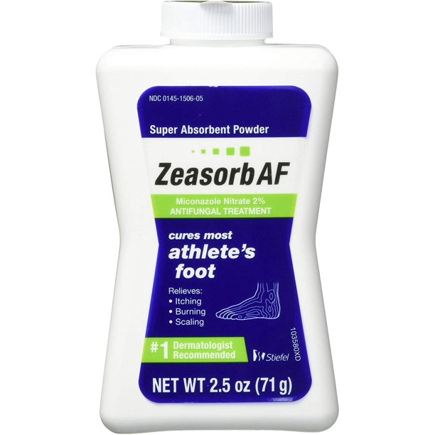 2 Pack Zeasorb AF Antifungal Athlete's Foot Treatment 2.5 Ounce ...