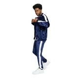 G-Style USA Men's Velvet Velour Tracksuit Set, Zipper Jacket and ...