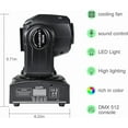 LED Moving Head DJ Lights 30W Spotlight with 8 GOBO 15 Color by DMX512 ...