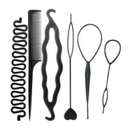 19 Pcs Hair Braiding Tool, DIY Hair Styling Tool Kit Updo Ponytail ...