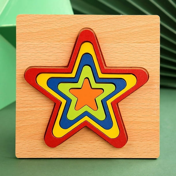 1-piece baby puzzle wooden three-dimensional puzzle 1-3 early childhood ...