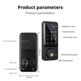 Wooden Door Deadbolt Smart Lock Fingerprint Password Card Electronic ...