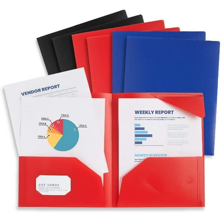 Blue Summit Supplies Two Pocket Folders, Reinforced Corners, Durable 2 ...