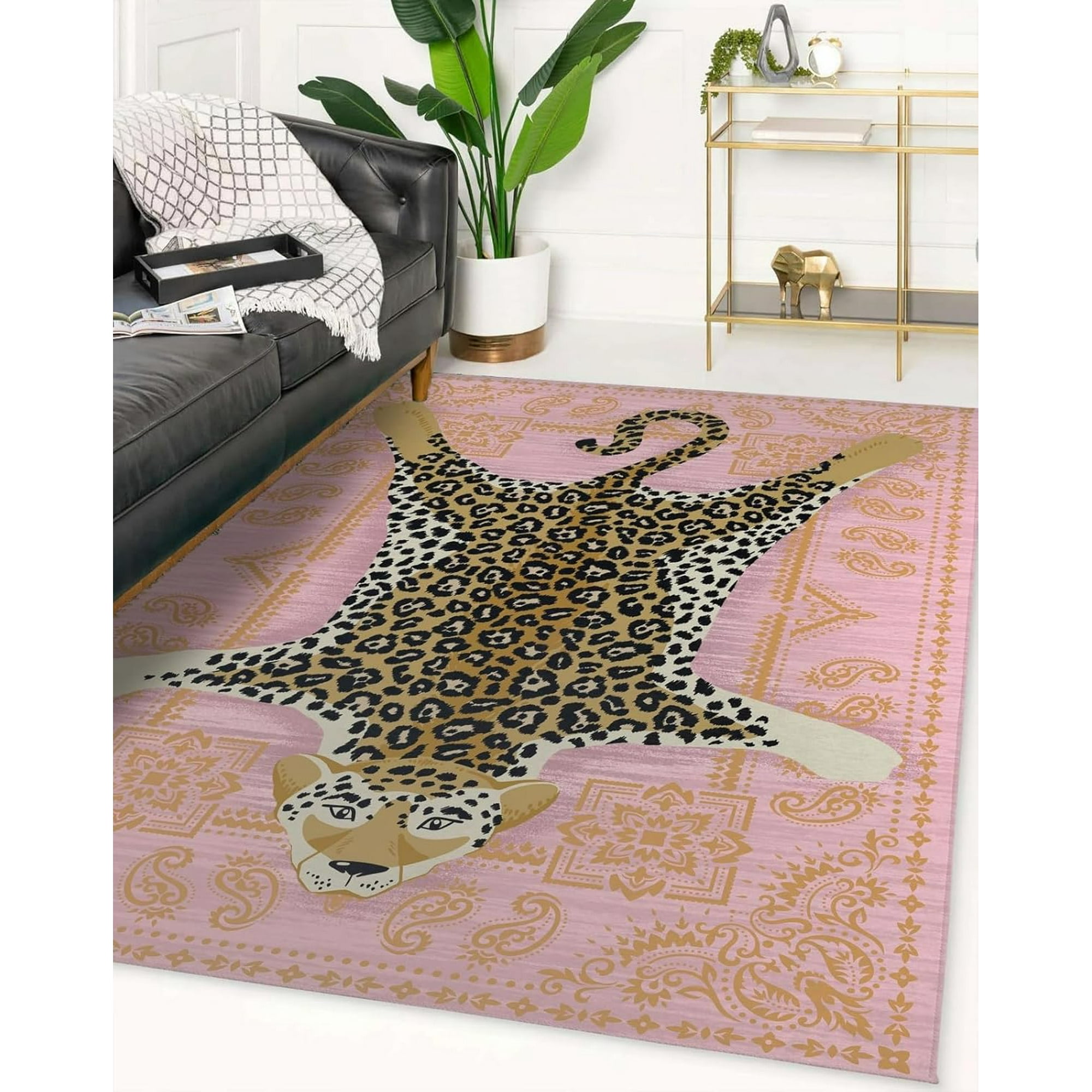 Click here for Mycarpetco Vintage Boho Style Cheetah Print Area R... prices